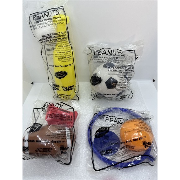Peanuts | Toys | Vintage 204 Subway Complete Set Of 4 Peanuts Kids Pak ...